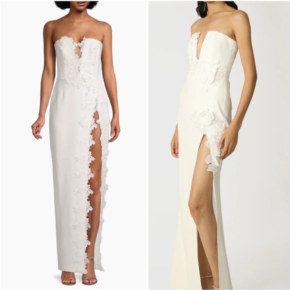 sau lee | Dresses | Sau Lee Florence Floral Appliqu Column Gown Flora ...